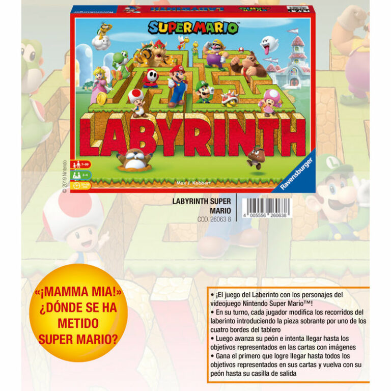 Juego mesa Labyrinth Super Mario Nintendo - Mundofuntastic
